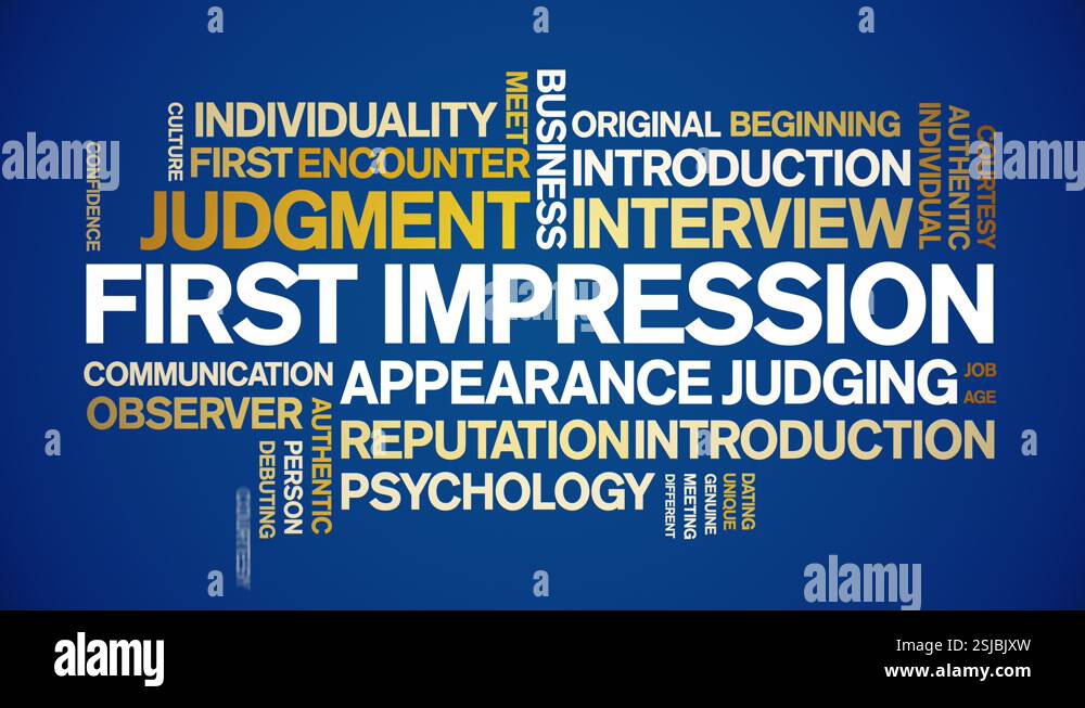 First impression animated word cloud,animation kinetic typography ...