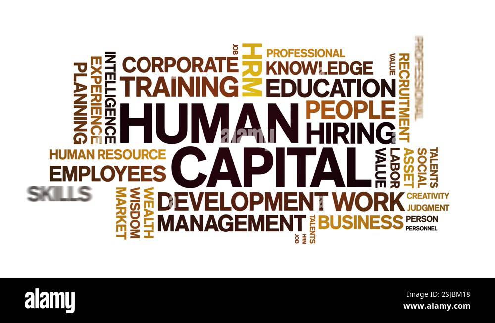 Human Capital animated word cloud,animation kinetic typography seamless ...