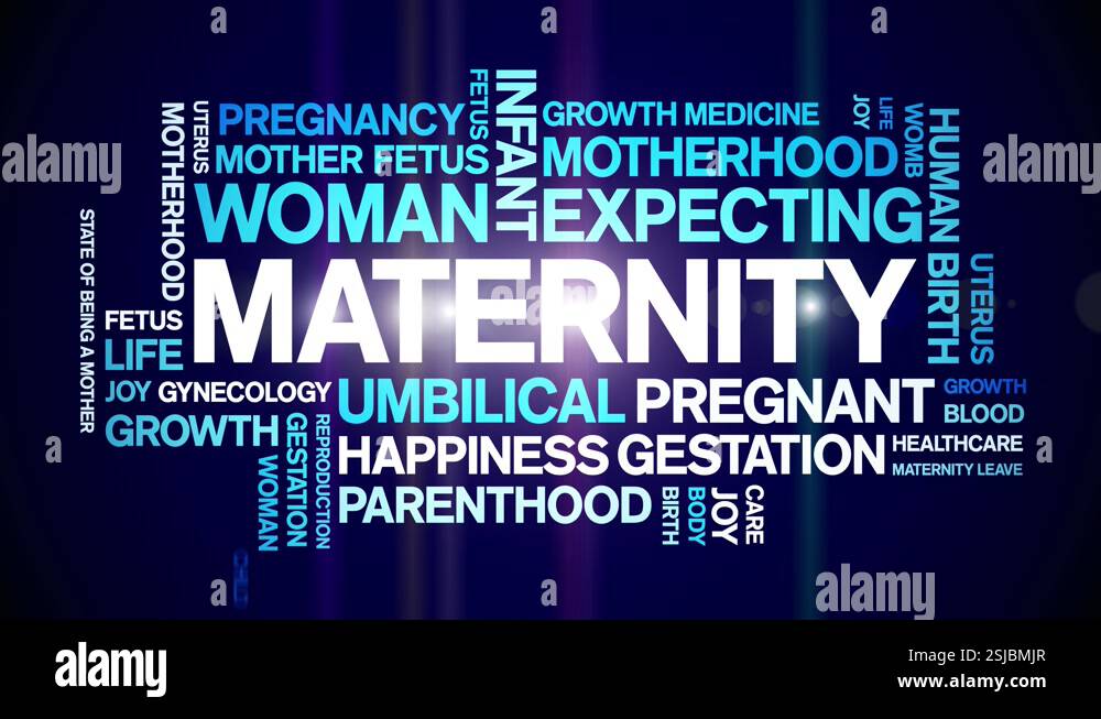 Maternity animated tag word cloud,animation kinetic typography seamless ...