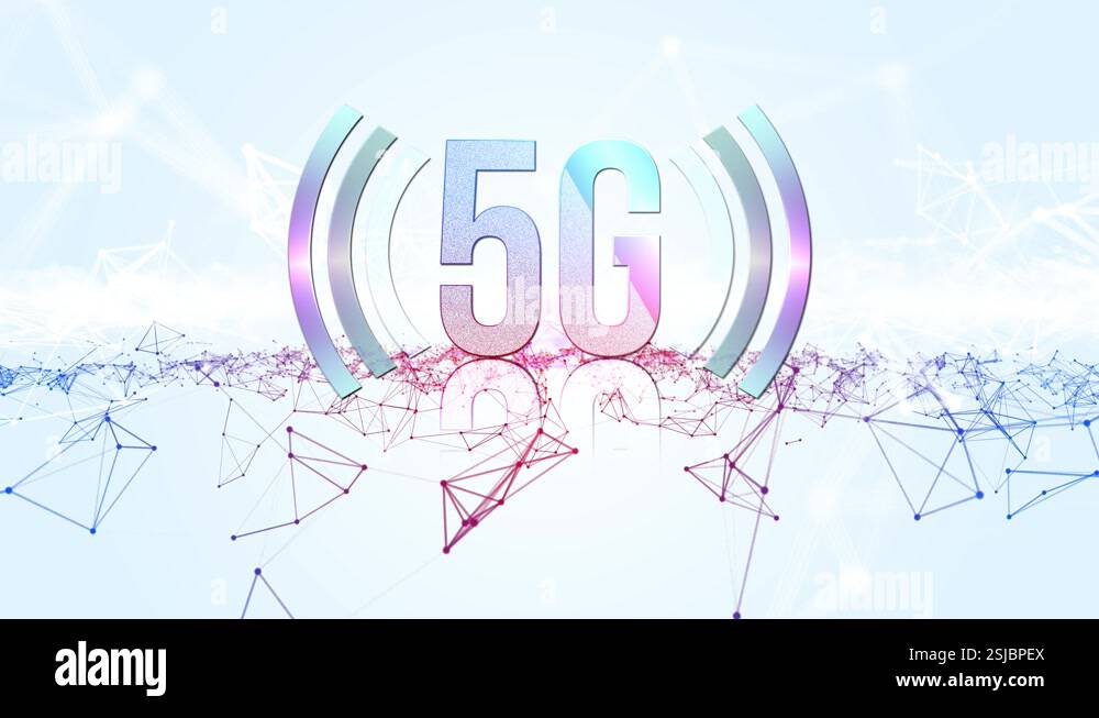 5G Digital Global Technology World Network connections Loop background ...
