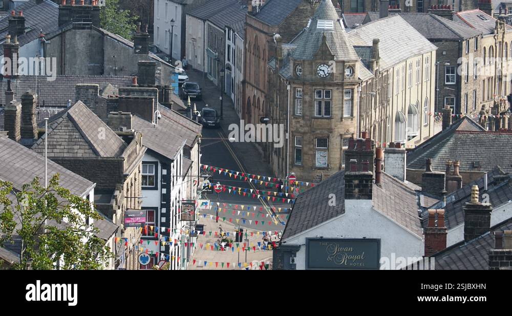 Clitheroe, town centre, Lancashire, UK Stock Video Footage - Alamy
