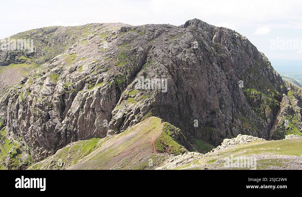 Broad Stand and Mickledore on Sca Fell in the Lake District, UK Stock ...