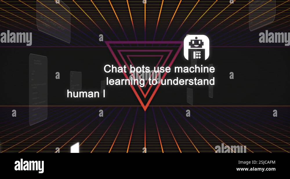 Animation of artificial intelligence text and data processing Stock ...