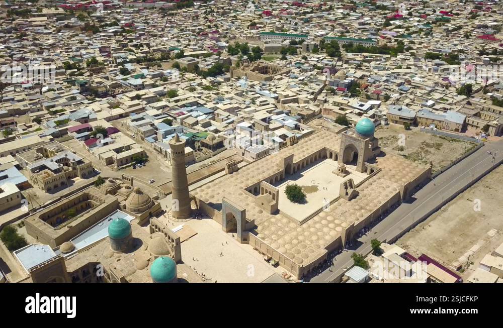Drone shot one of the largest congregational mosque in Central Asia ...