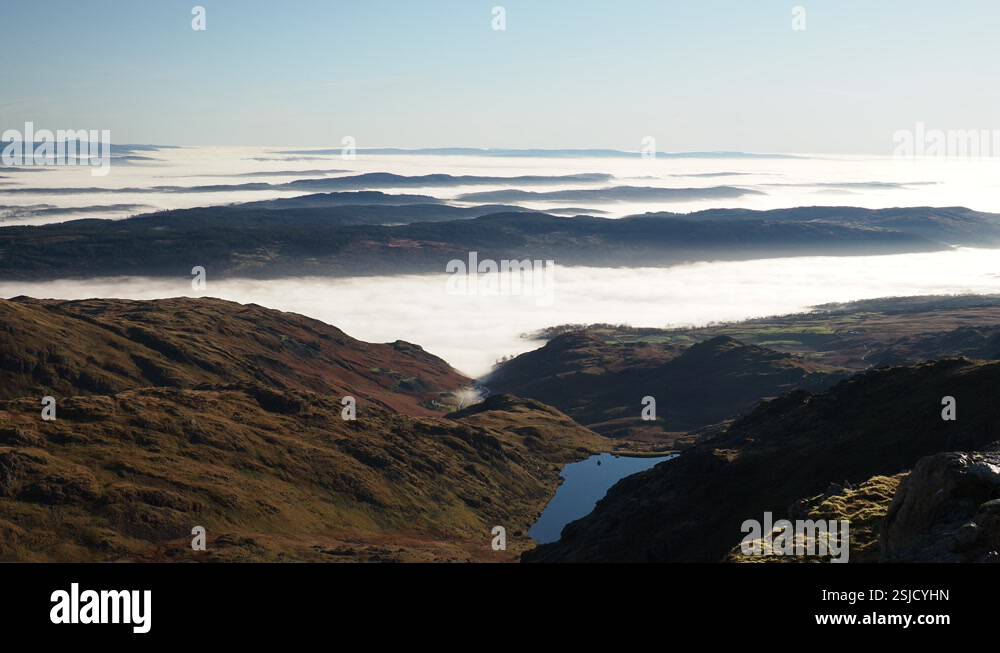 Levers Water and the Copper mines valley in Coniston from Swirl Howe ...