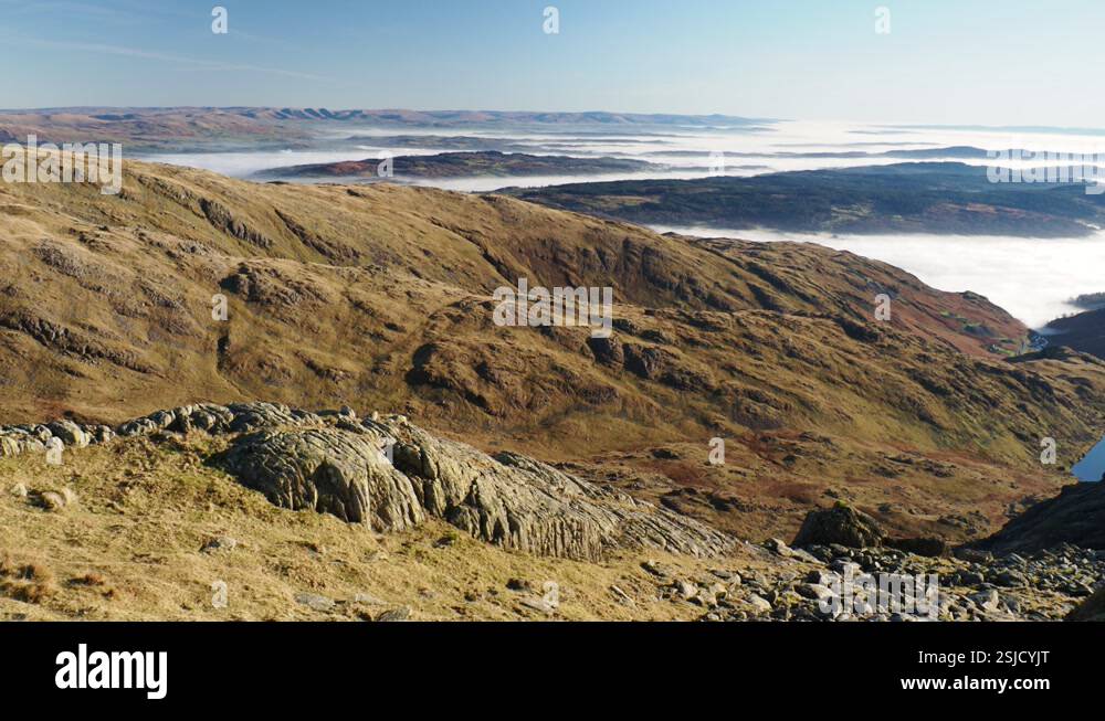 Levers Water and the Copper mines valley in Coniston from Swirl Howe ...