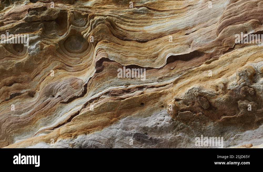 Patterns in Sandstone cliffs near Elgol on the Isle of skye, Scotland ...