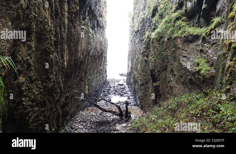 The entrance of the Spar Cave near Elgol, Isle of skye, Scotland, UK ...