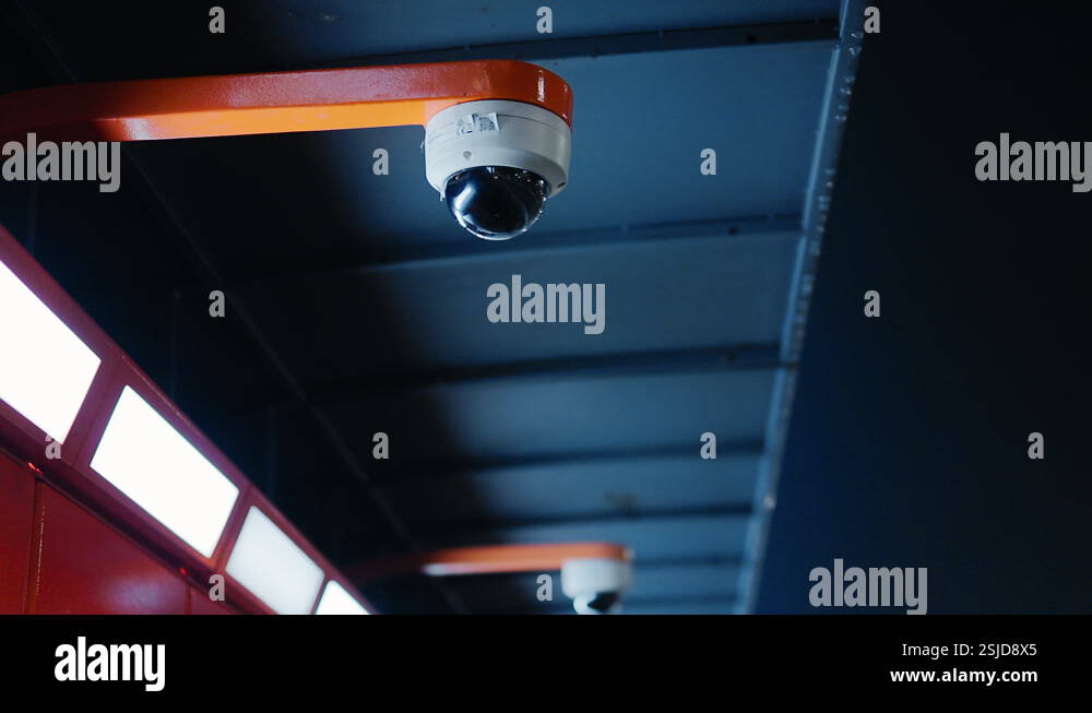 Two round CCTV security cameras were stationed in the city to ensure ...