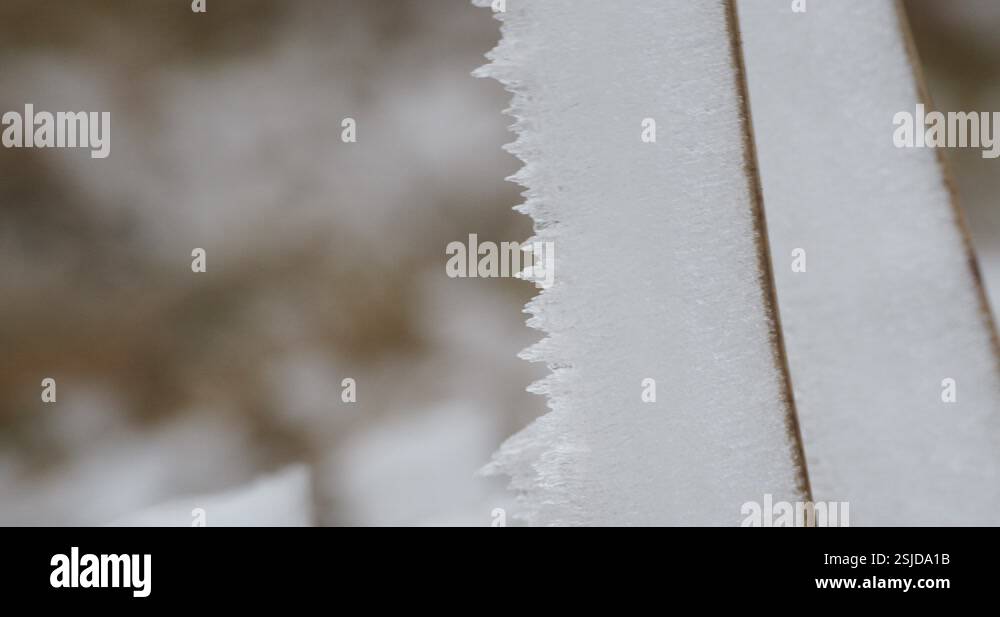 Rime ice on the summit of Red Screes, Lake District, UK Stock Video ...