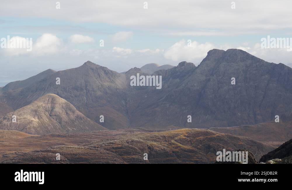 Looking towards Blaven and Clach Glas from the Cuillin Ridge, Isle of ...