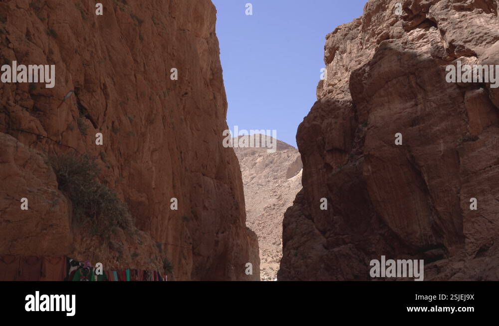 The Todra Gorge canyon formation in Morocco panoramic view of stone ...