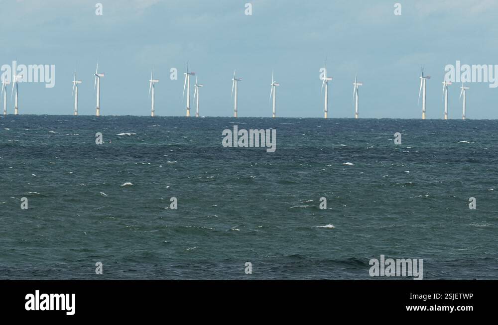 The Sheringham shoal offshore windfarm from Sheringham on the North ...