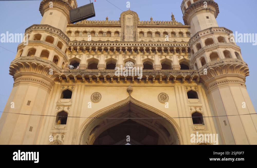 Close-up of Charminar the iconic building structures in India, Built in ...