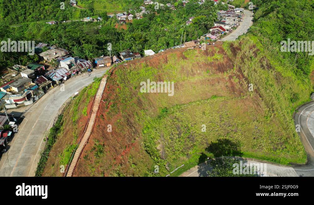 Idyllic Flyover of Summit View Mountain Park in Viga, Catanduanes, with ...