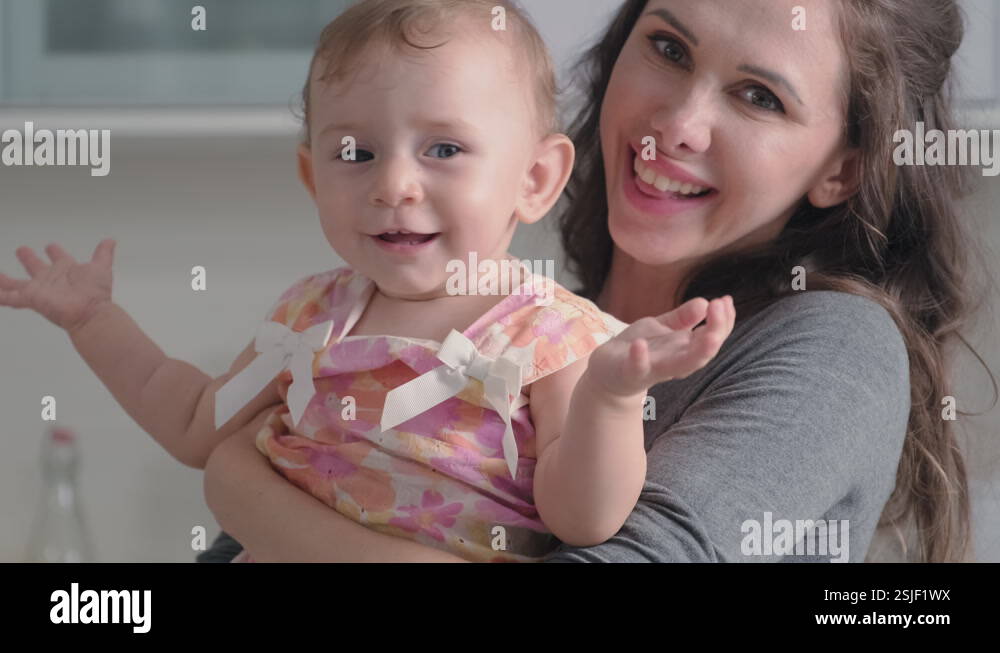 Cute baby girl clapping hands Stock Videos & Footage - HD and 4K Video ...