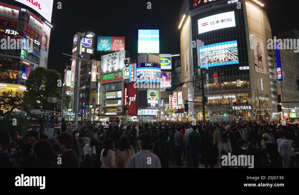 Shibuya Crossing, Huge Crowd of People Waiting at Busiest Street in ...