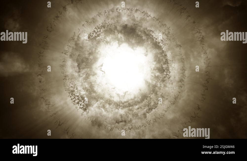 Bright cosmic nuclear explosion, nuclear blast, big bang, birth of the ...