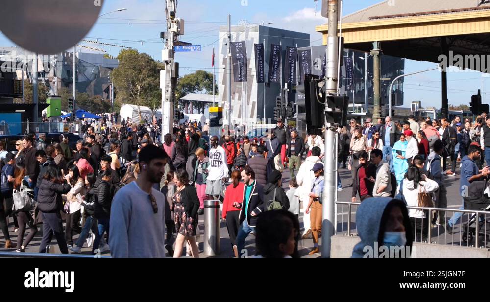 Crowds people melbourne australia Stock Videos & Footage - HD and 4K ...
