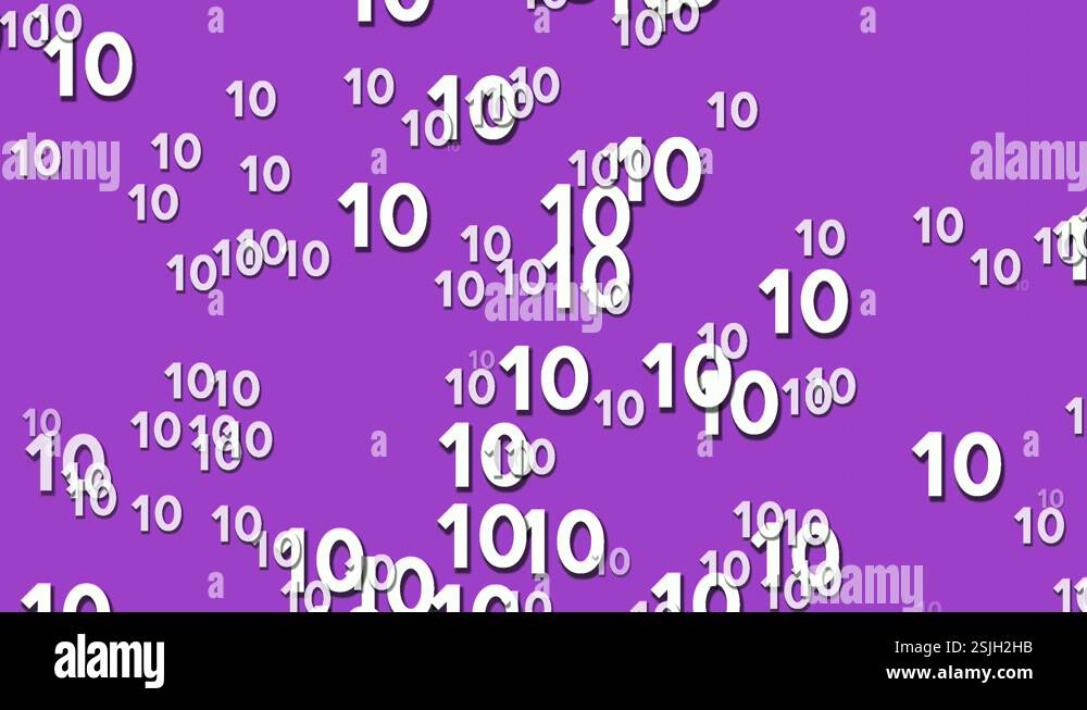 Moving up number ten 10 sign symbol animation on purple background.motion Stock Video Footage ...