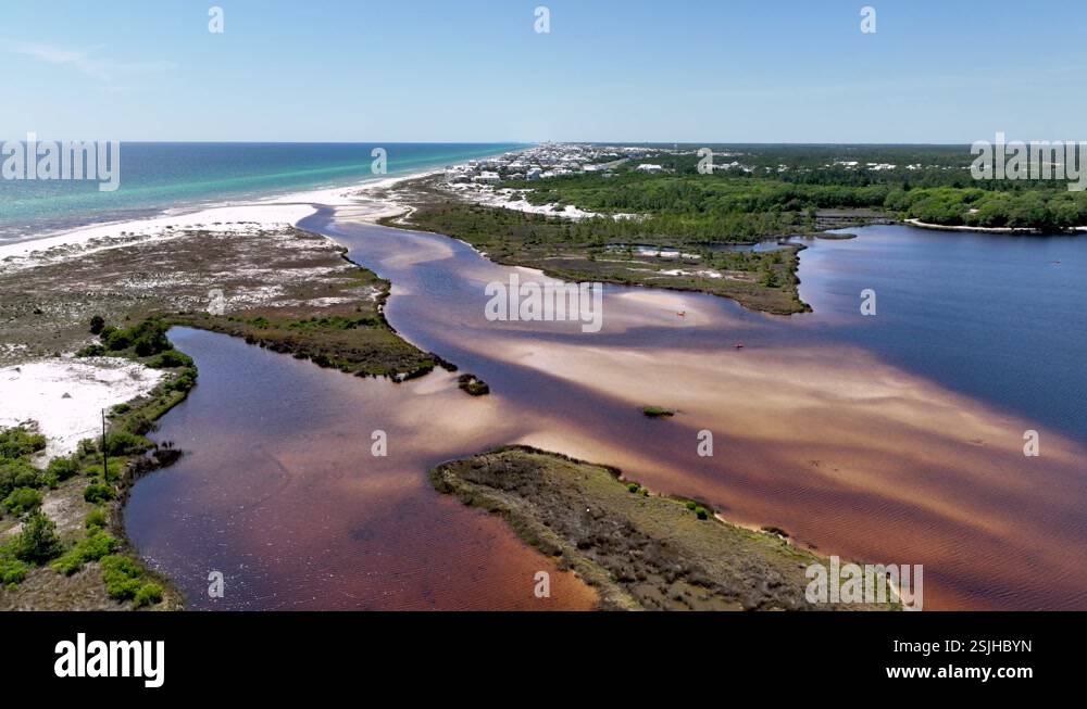 Dune Lake Outfall from Lake Powell Florida into the Gulf of Mexico ...