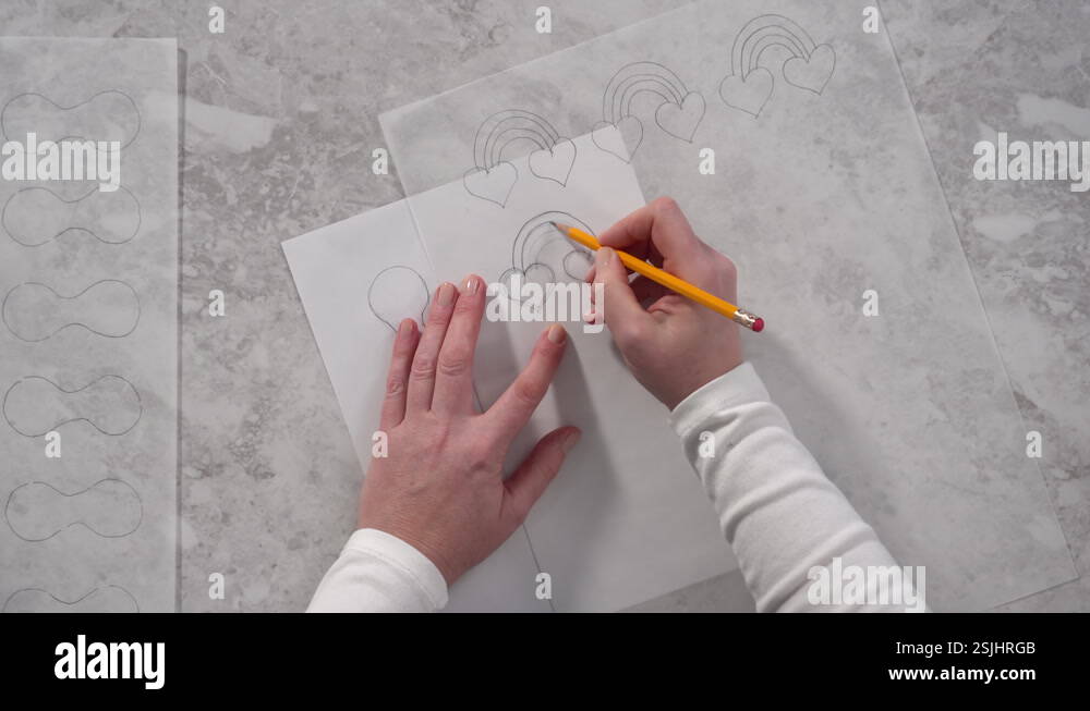 Flat lay drawing template Stock Videos & Footage - HD and 4K Video ...