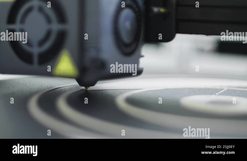 3d print base layer in progress, printhead nozzle movement from left to ...