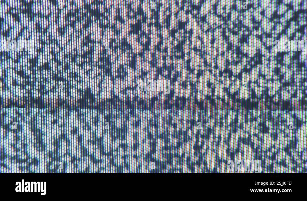glitch-art noisy analog composite crt screen, static noise tv from 80s ...
