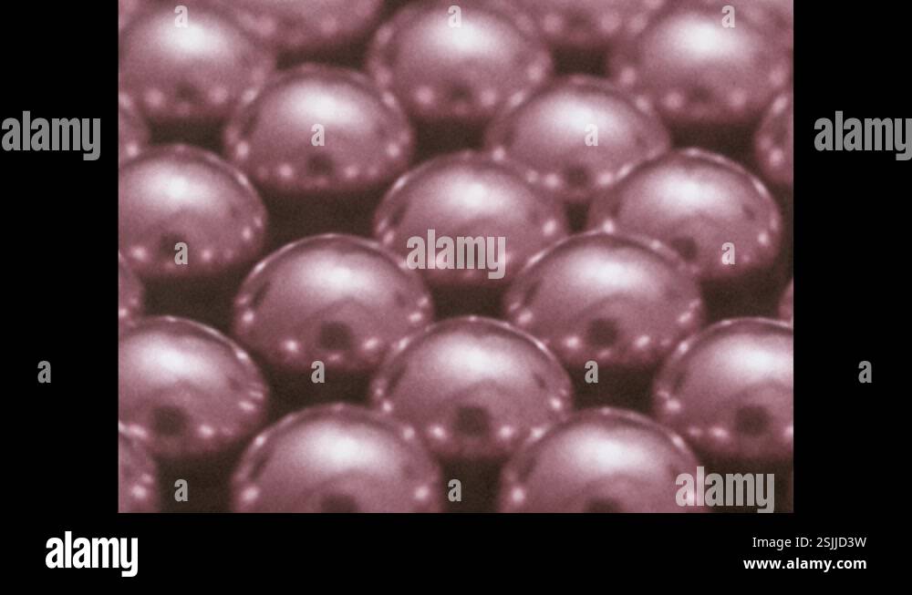 1970s: Magnified image of mineral under atomic microscope. Sample on ...