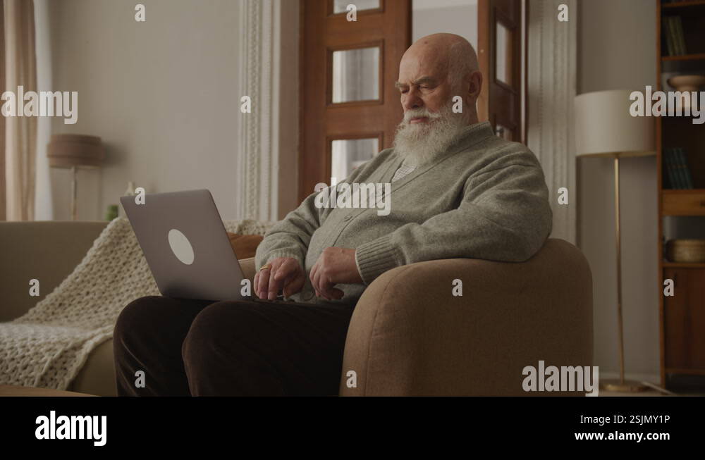 Old man computer Stock Videos & Footage - HD and 4K Video Clips - Alamy