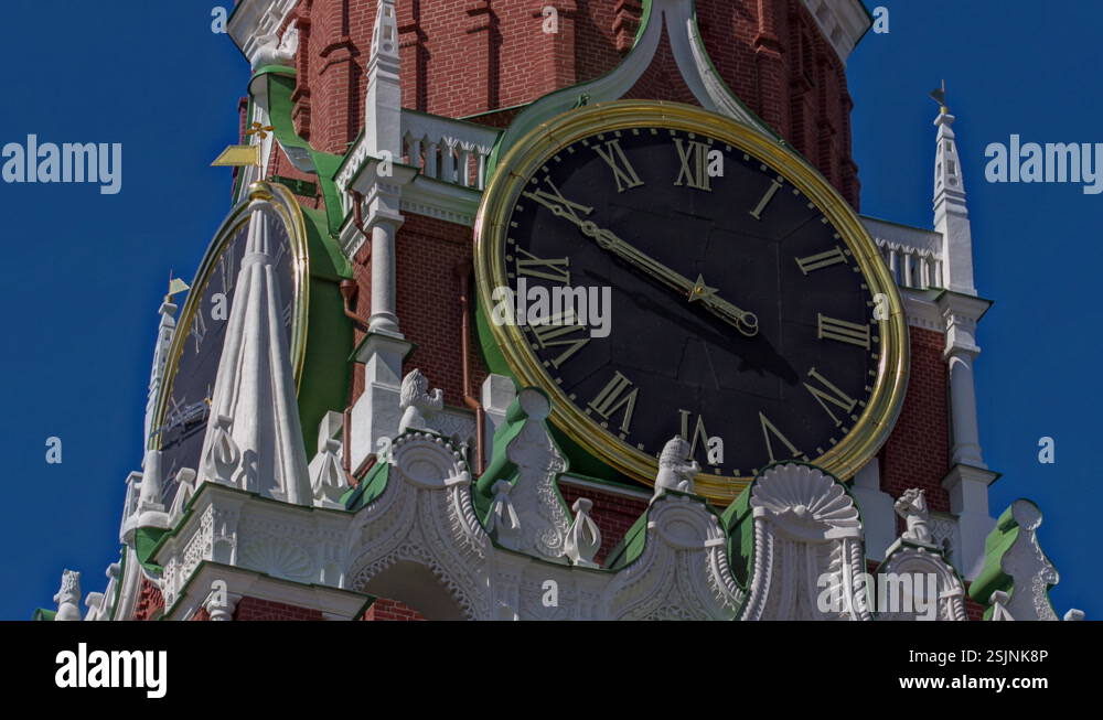 Moscow kremlin spasskaya clock tower Stock Videos & Footage - HD and 4K ...