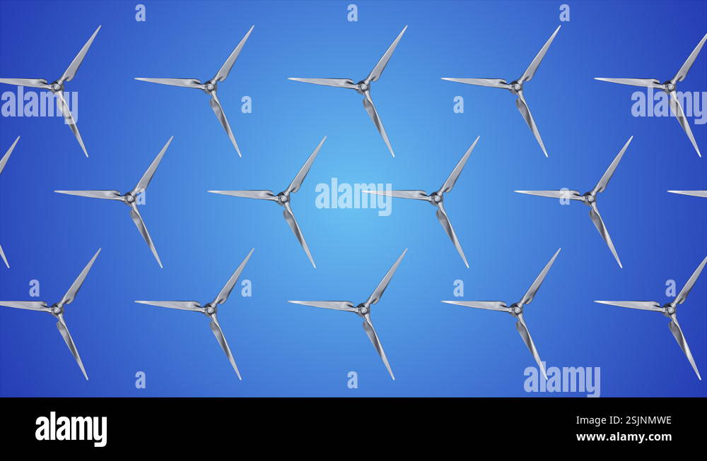 Animation of the metal turbine blade flying across the virtual ...