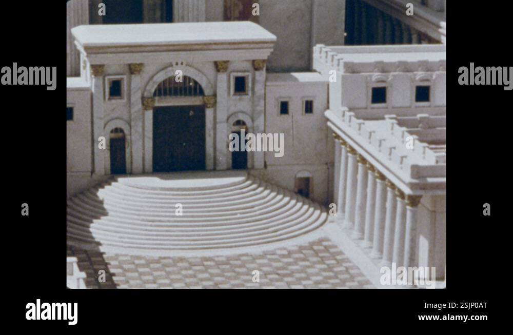 1960s: Model of King Solomon's Temple. Map of Kingdom of Israel from ...