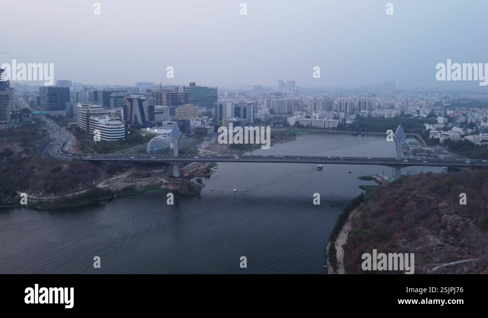 Air pollution over Durgam Cheruvu Cable Bridge on the Durgam Cheruvu ...