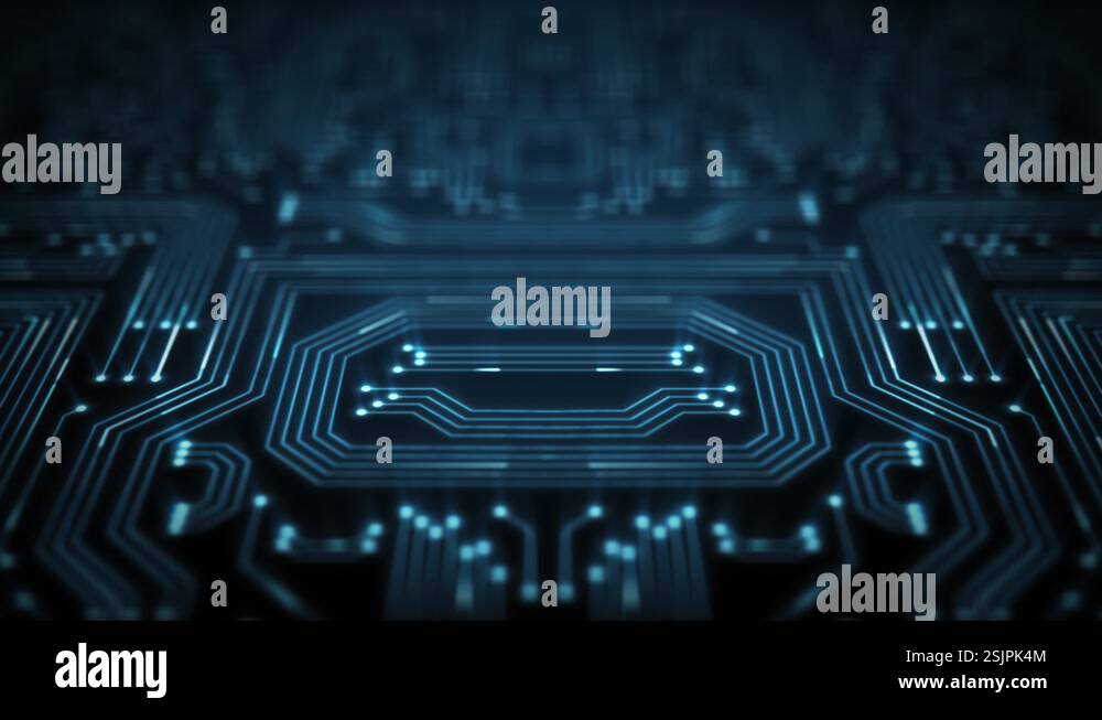 Digital Data moving on Circuit Board and CPU loop backgrounds. Computer Process Stock Video ...