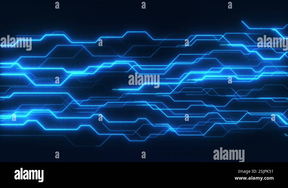 Digital Data moving on Circuit Board and CPU loop backgrounds. Computer ...