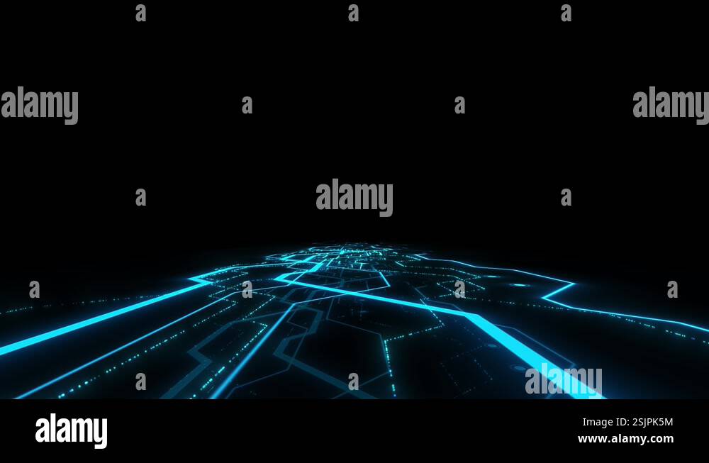 Digital Data moving on Circuit Board and CPU loop backgrounds. Computer Process Stock Video ...