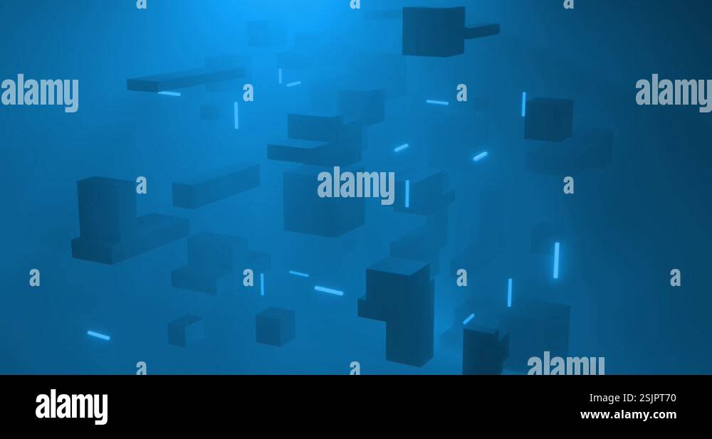 Animation 3d cubes blue background Stock Videos & Footage - HD and 4K ...