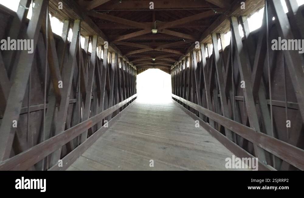 Ada covered bridge wooden bridge in Ada Michigan 4k interior wood ...