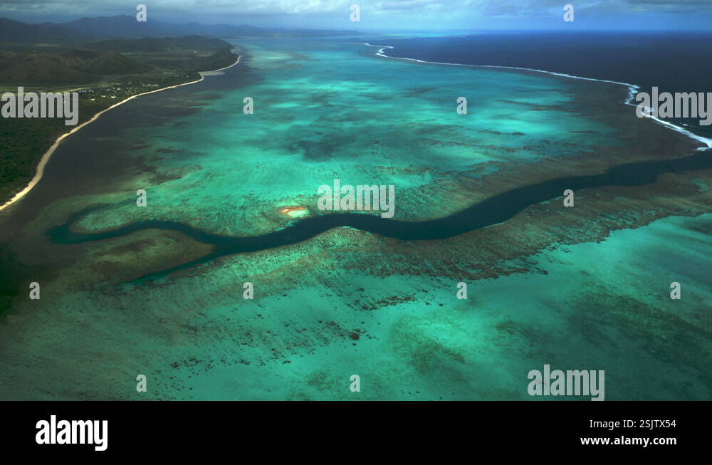 Shark's Fault is a crack in the ocean floor in the lagoon of Poé, New ...