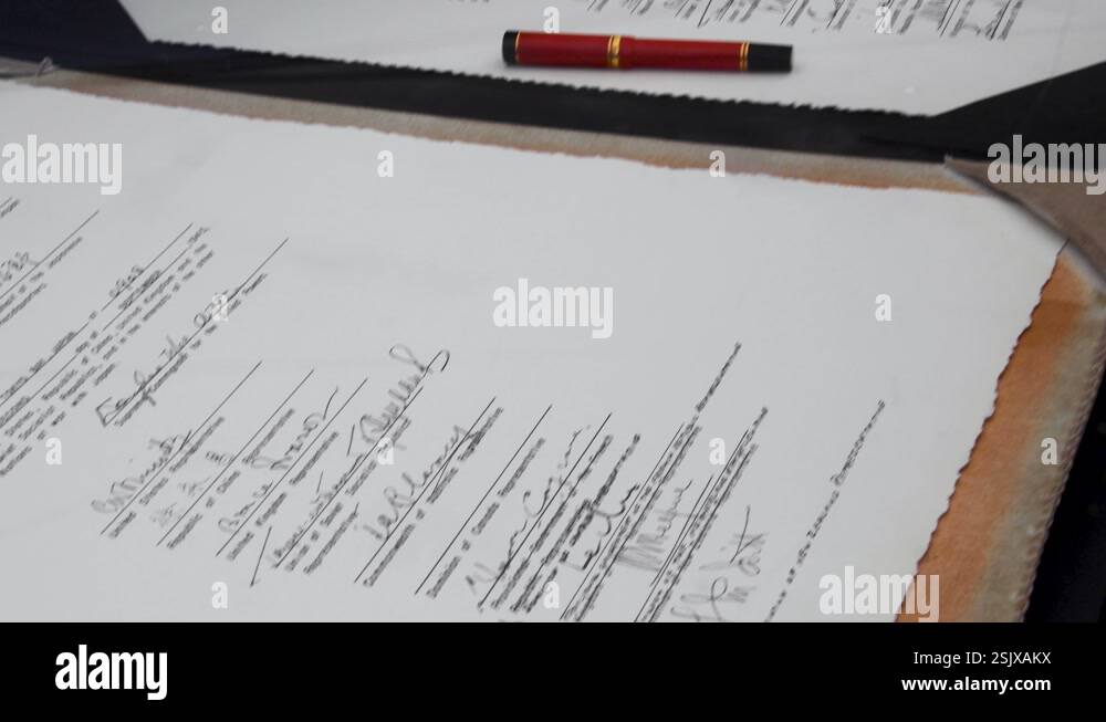 Peace Treaty 'Surrender of Japan' that ended World War II in 1945 Stock ...