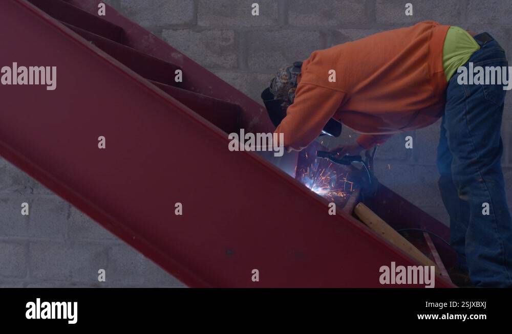 Construction worker in orange welding Stock Videos & Footage - HD and ...