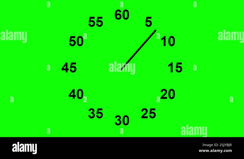 60 seconds timer green screen motion graphics Stock Video Footage - Alamy