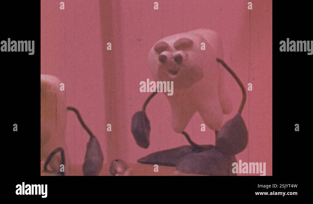 1970s: Stop-motion Animation - Anthropomorphic tooth grabs their "head ...