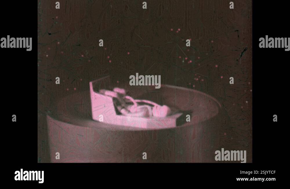 1960s: Rocket in space. Model of astronaut illustrates pressure in ...