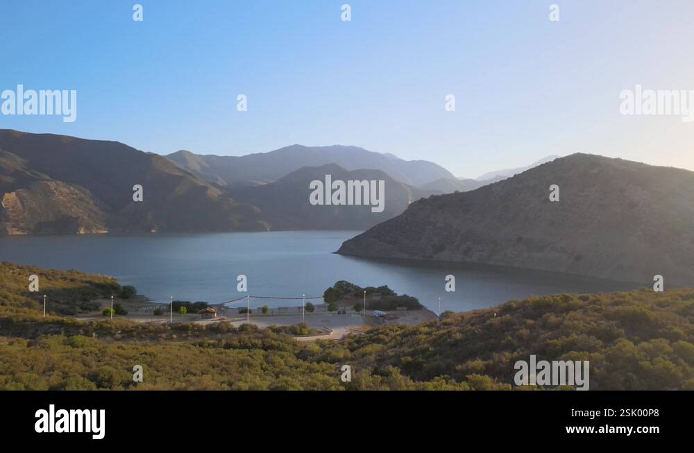 Pyramid Lake, located in the Angeles and Los Padres National Forests ...
