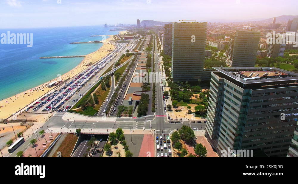 Barcelona modern building diagonal mar Stock Videos & Footage - HD and ...