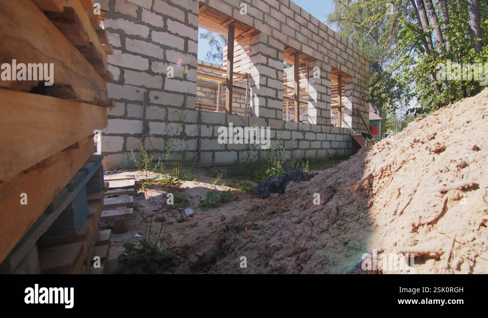 Foam concrete carcass building construction Stock Videos & Footage - HD ...