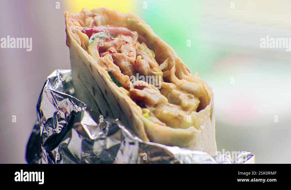 Wrap Doner Kebab . Chicken Shawarma Beef Gyros. Tasty Arabic Doner ...