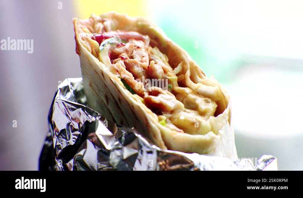Wrap Doner Kebab . Chicken Shawarma Beef Gyros. Tasty Arabic Doner ...